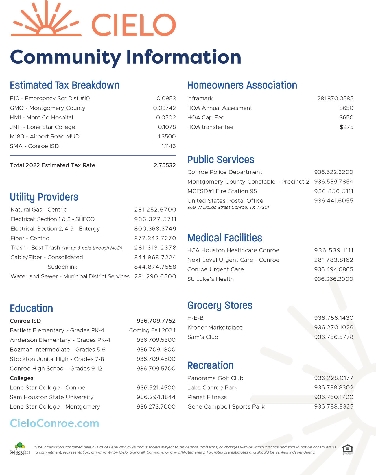 Master Planned Community of New Homes in Conroe, TX - Cielo